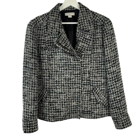 Coldwater Creek | Jackets & Coats | Coldwater Creek Tweed Jacket Frayed ...